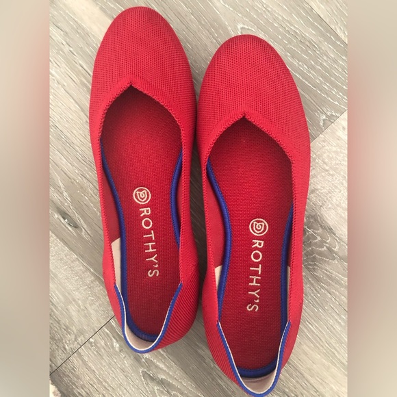 Rothy's | Shoes | Rothys Red Flat | Poshmark